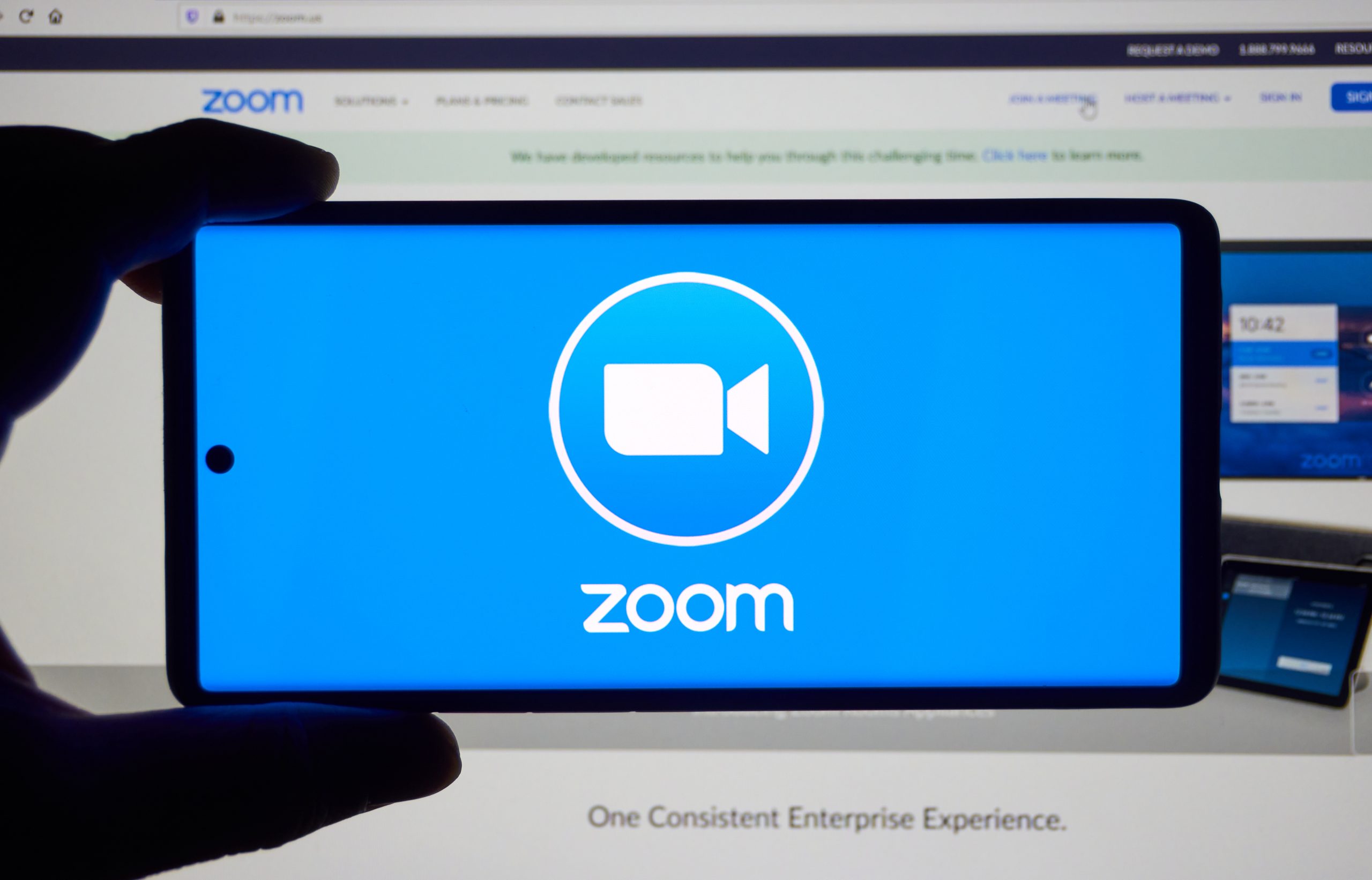Zoom Communications app and logo on screen. – Bodhi Path | Heidelberg